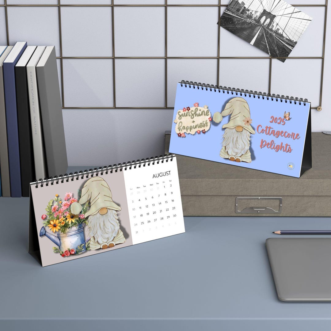 Desk Calendar, Cottagecore 2025 Calendar, Farmhouse Style Calendar ...