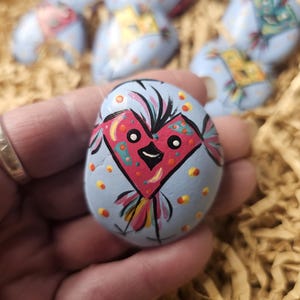 Hand-painted Bird Rocks: Whimsical Serenity Stones - Etsy