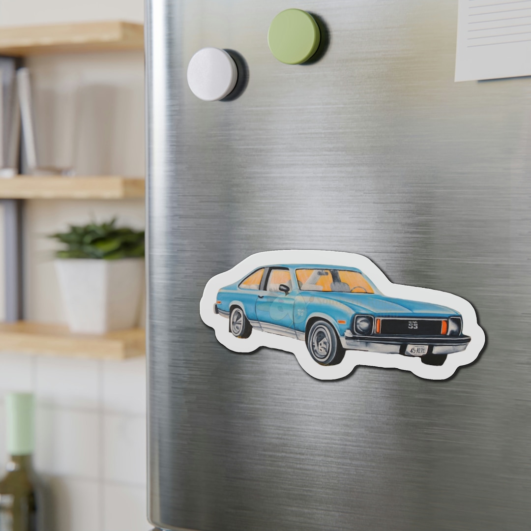Classic American Muscle Car Die-cut Magnets Classic Car Vintage Cars ...
