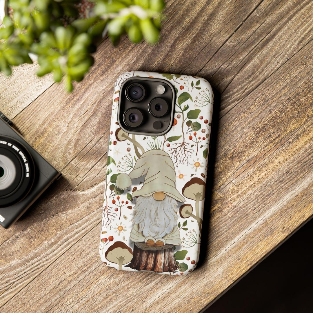 Phone Case, Cottagecore Fairycore Gnome Tough Case, Protective Phone ...
