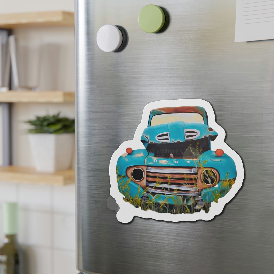 Vintage Truck Die-cut Magnets 5 Sizes Classic Trucks Vintage Trucks ...