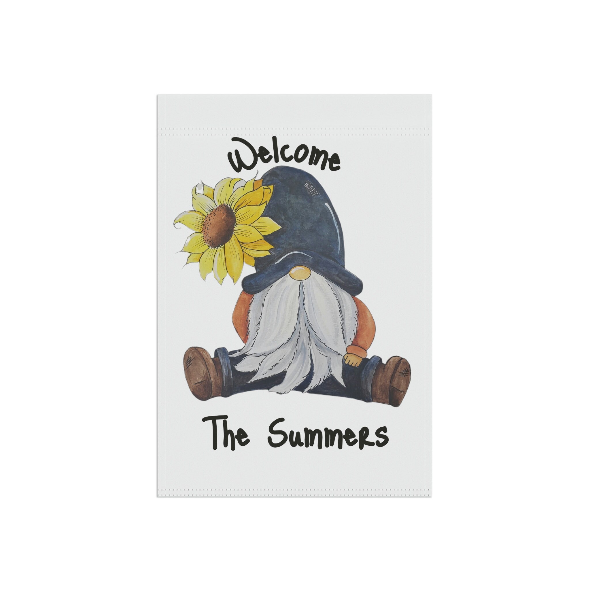 Personalized Garden Gnome & House Banner 12x18 Garden Gnome Flag Gnome ...