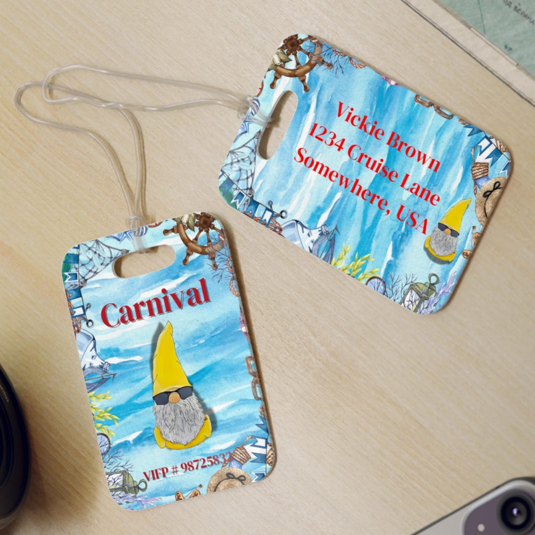 Rubber Duck Luggage Tags, Personalized Travel Bag ID, Cruise Suitcase ...