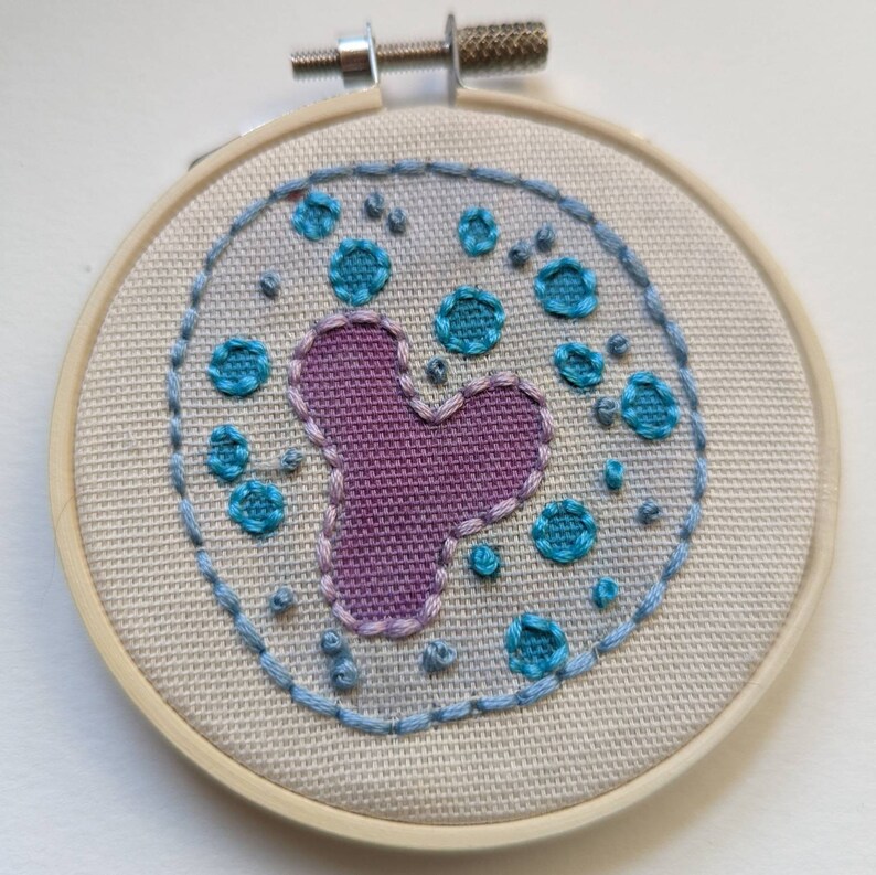 White Blood Cell Embroidery Hoop Set. Great Gift for a Med - Etsy