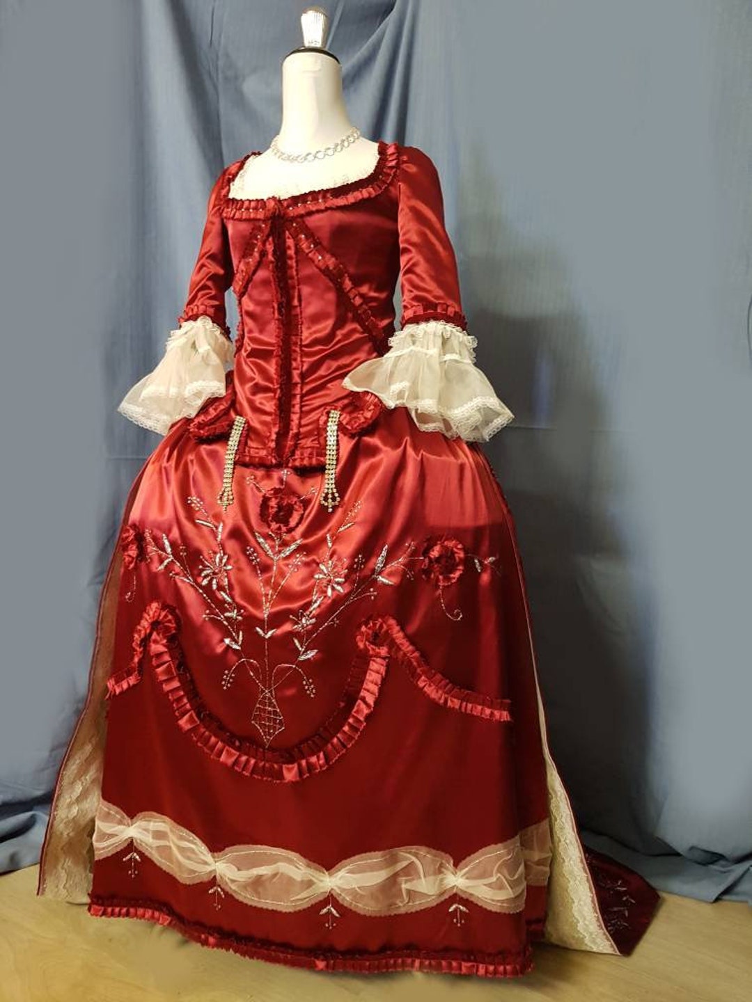 Marie Antoinette 18th Century Rococo Court Dress 1700 Style Historical ...
