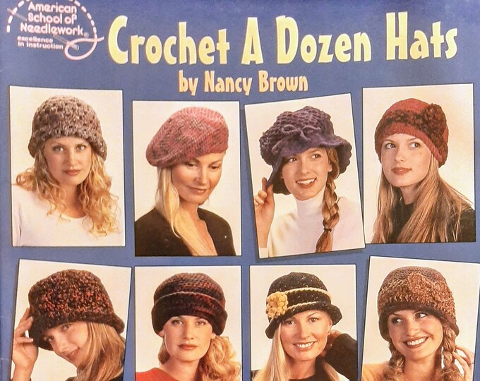 Vintage Crochet A Dozen Hats Pattern Book 1998 - Etsy