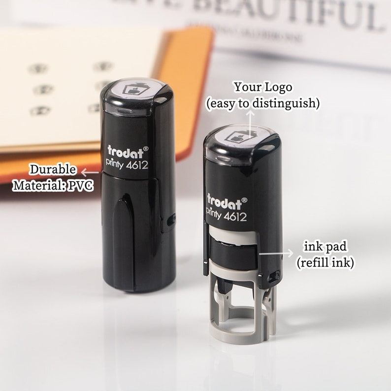 Custom Loyalty Card Stamp, Self-inking Stamp, Small Custom Logo, 12mm Loyalty Card Stamp ...