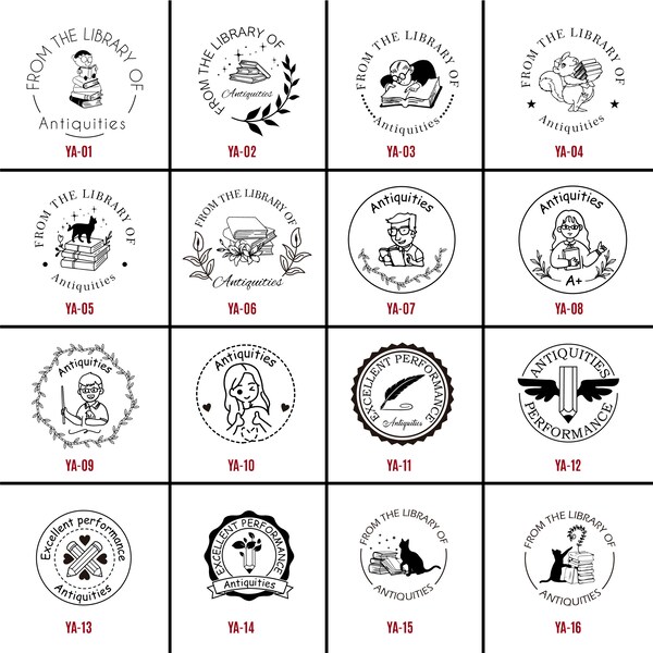 Personalized Book Stamps - Etsy