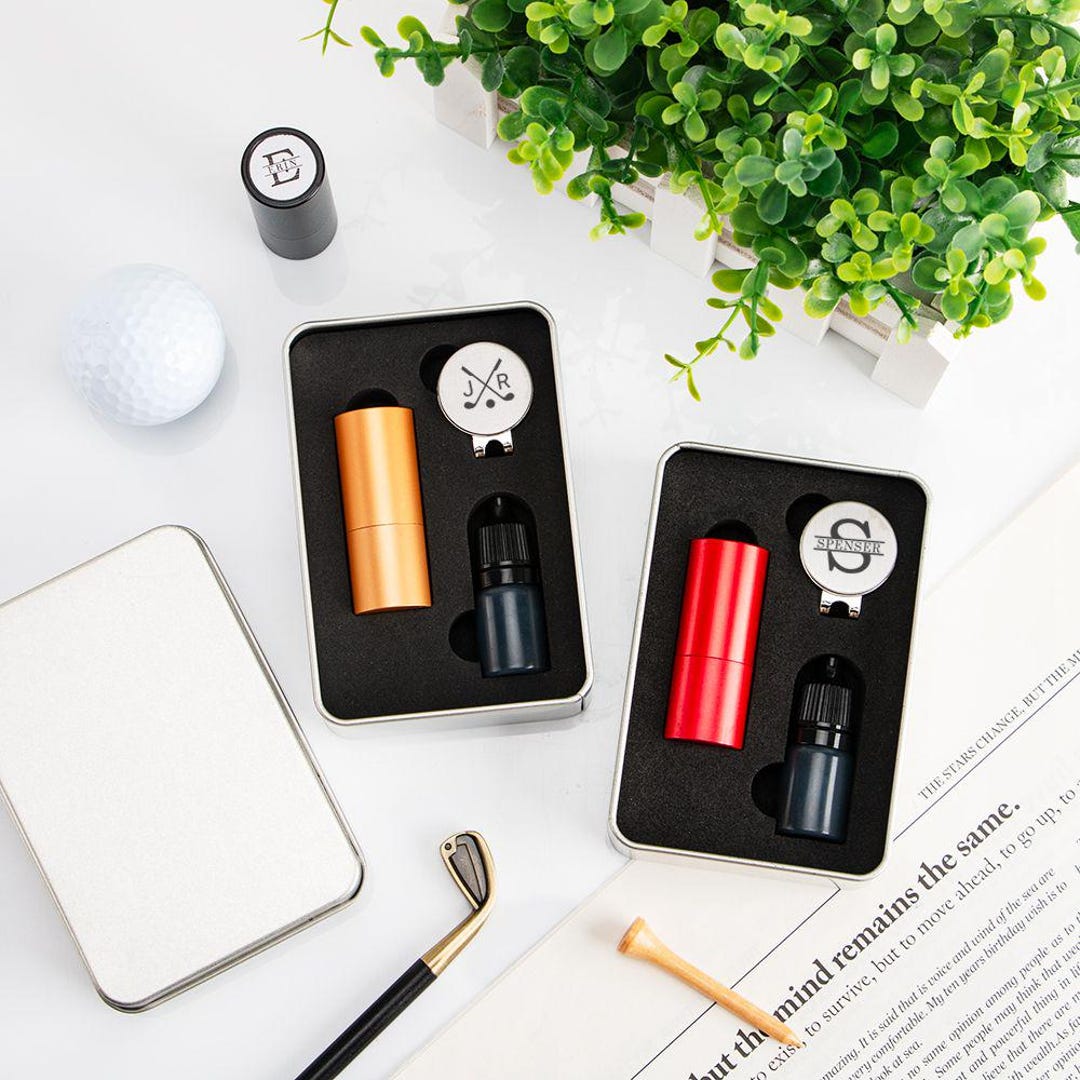 Custom Golf Stamp, Golf Ball Marker, Gift for Golfer, Metal Golf Ball ...