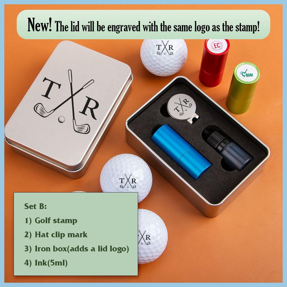 Customized Golf Stamp, Personalized Golf Stamp, Unique Golf Gift for ...