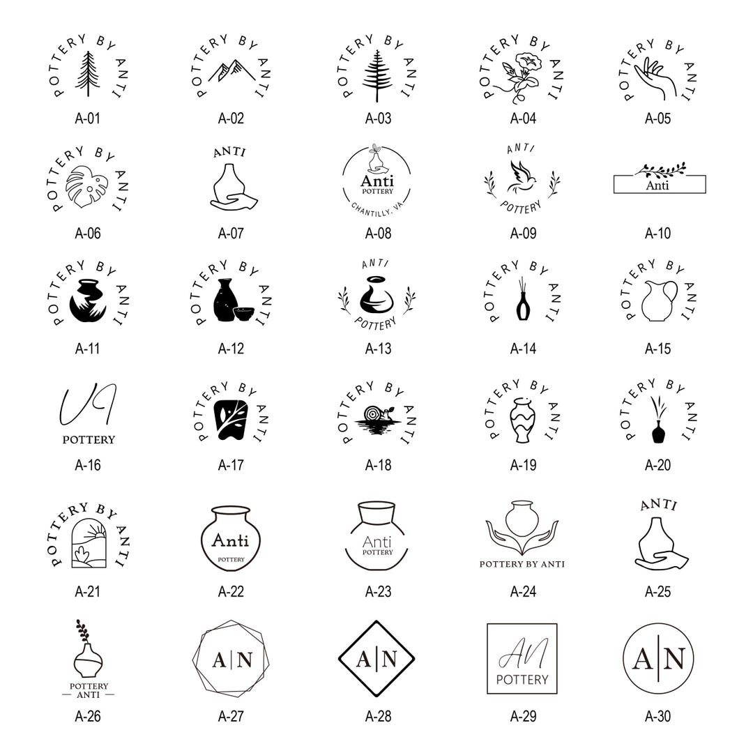90 Designs for Personalized Ceramic Stamps, Custom 12 Mm Thick Brass ...