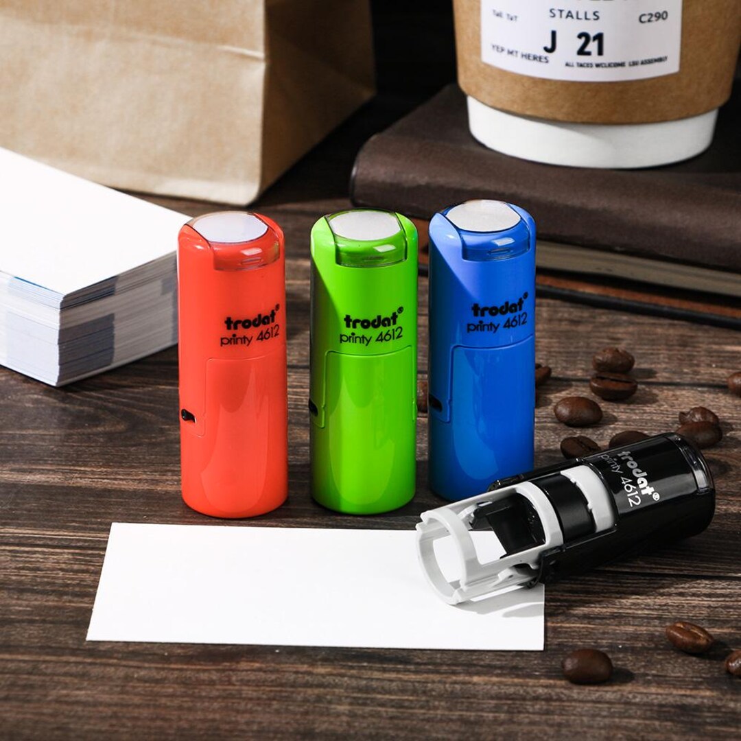 Custom Mini Self Inking Stamp, Personalized Mini Loyalty Card Stamp ...