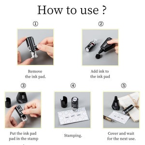 Mini Self Inking Stamp / / Small Loyalty Card Stamps, Small Hand Stamps ...