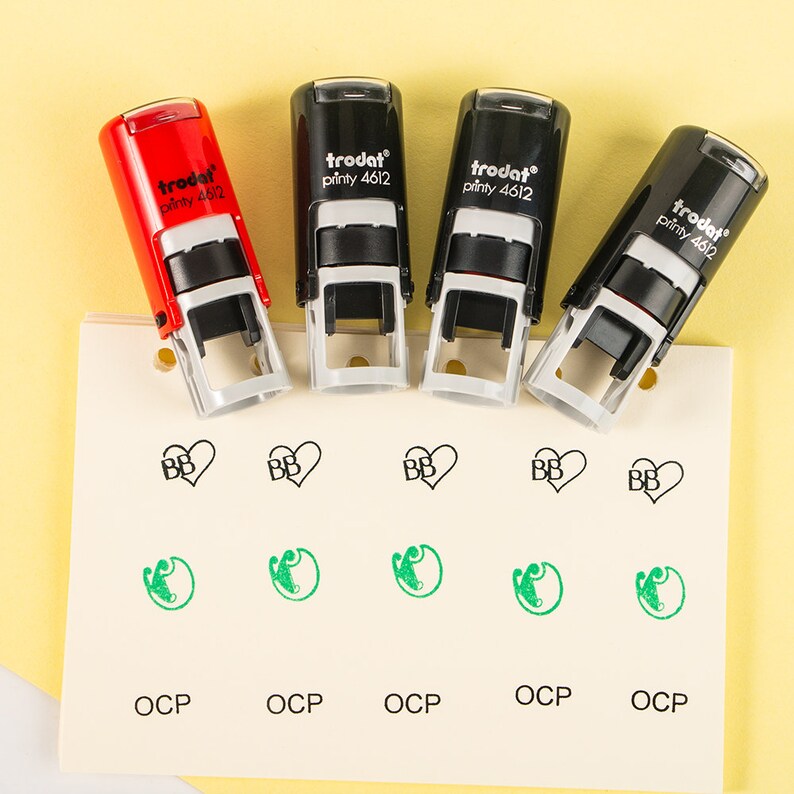 Custom Loyalty Card Stamp, Self-inking Stamp, Small Custom Logo, 12mm ...