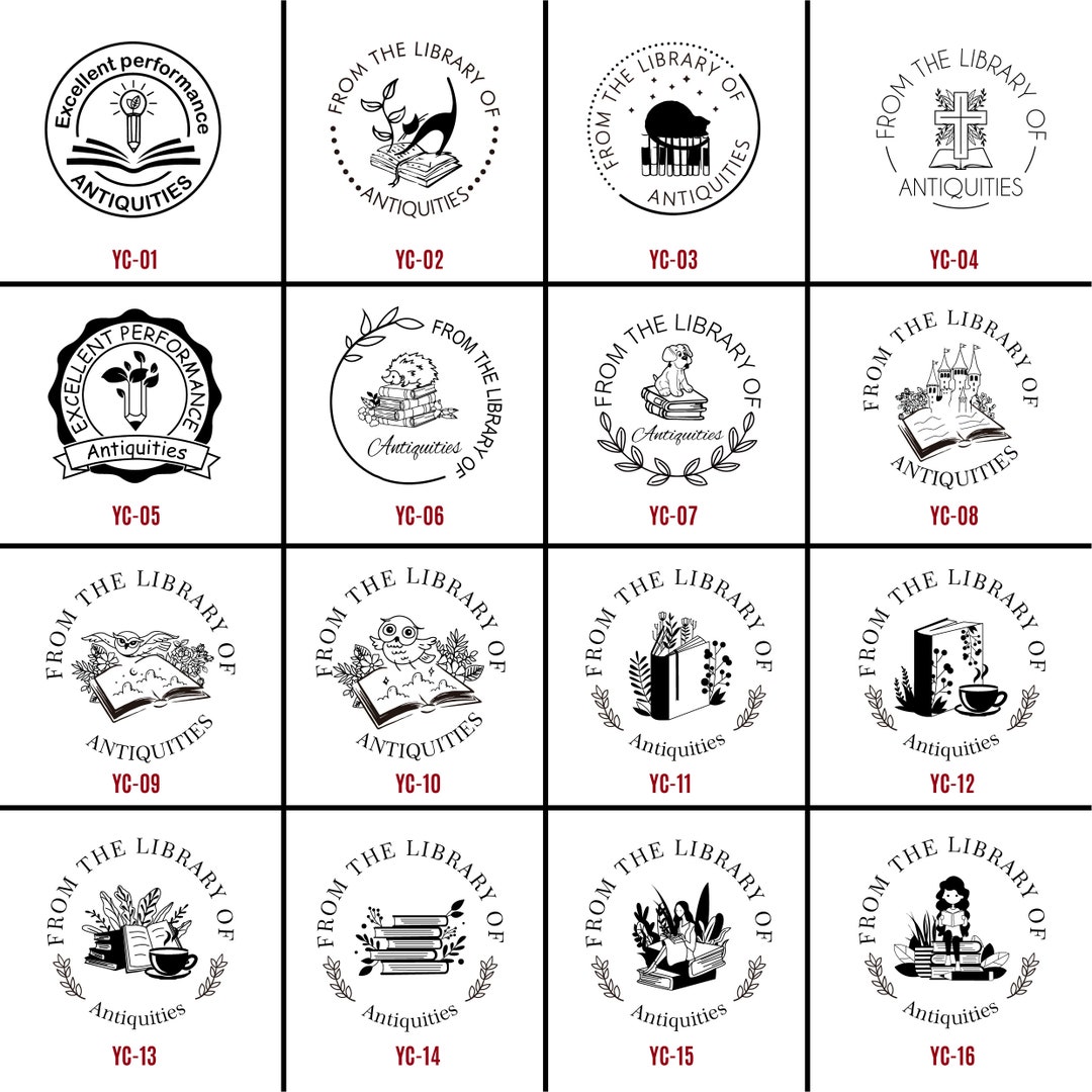 Custom Book Stamp,self Inking Library Stamp,book Lover Gifts,from the ...