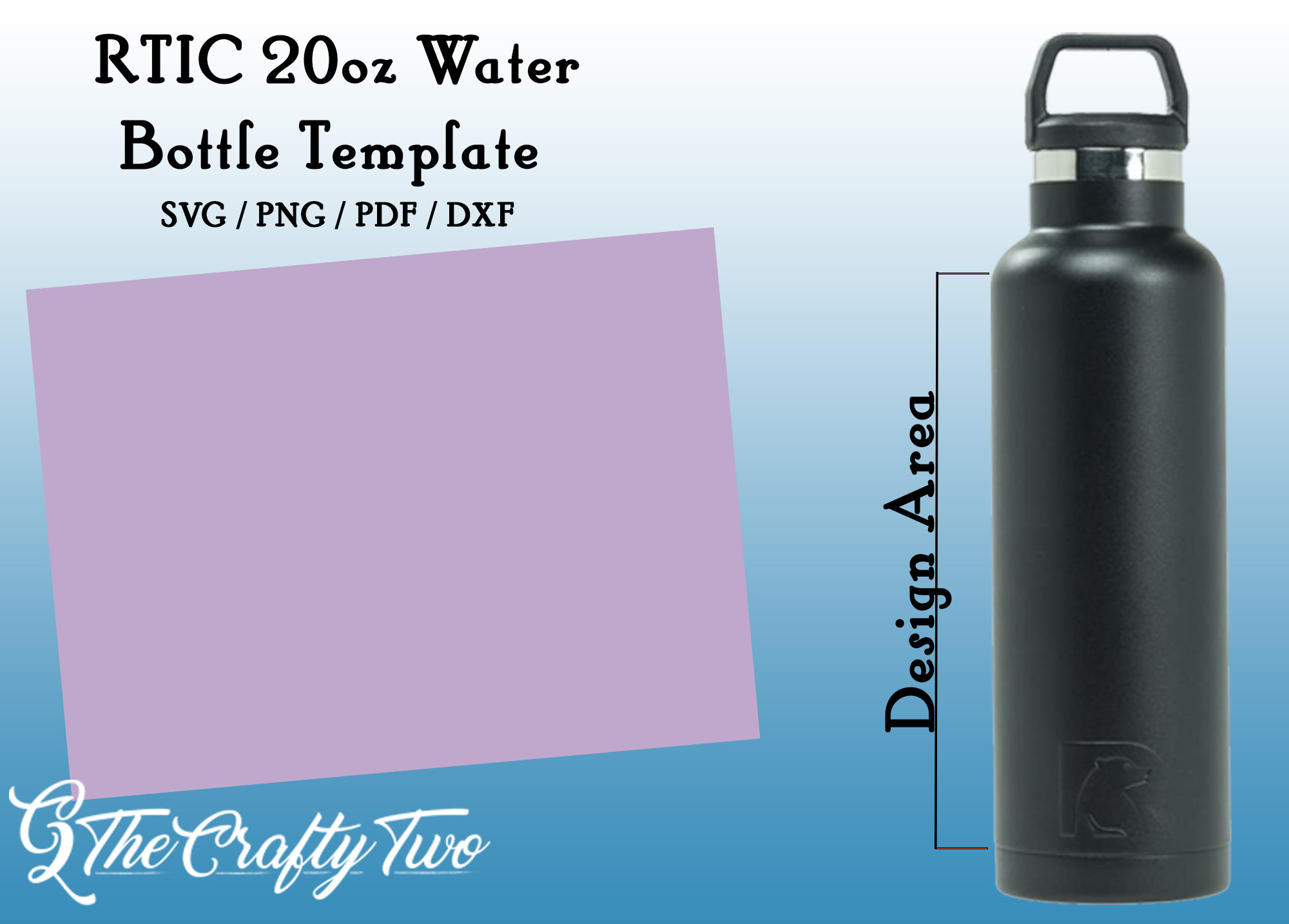 RTIC 20oz Water Bottle Template SVG - Etsy