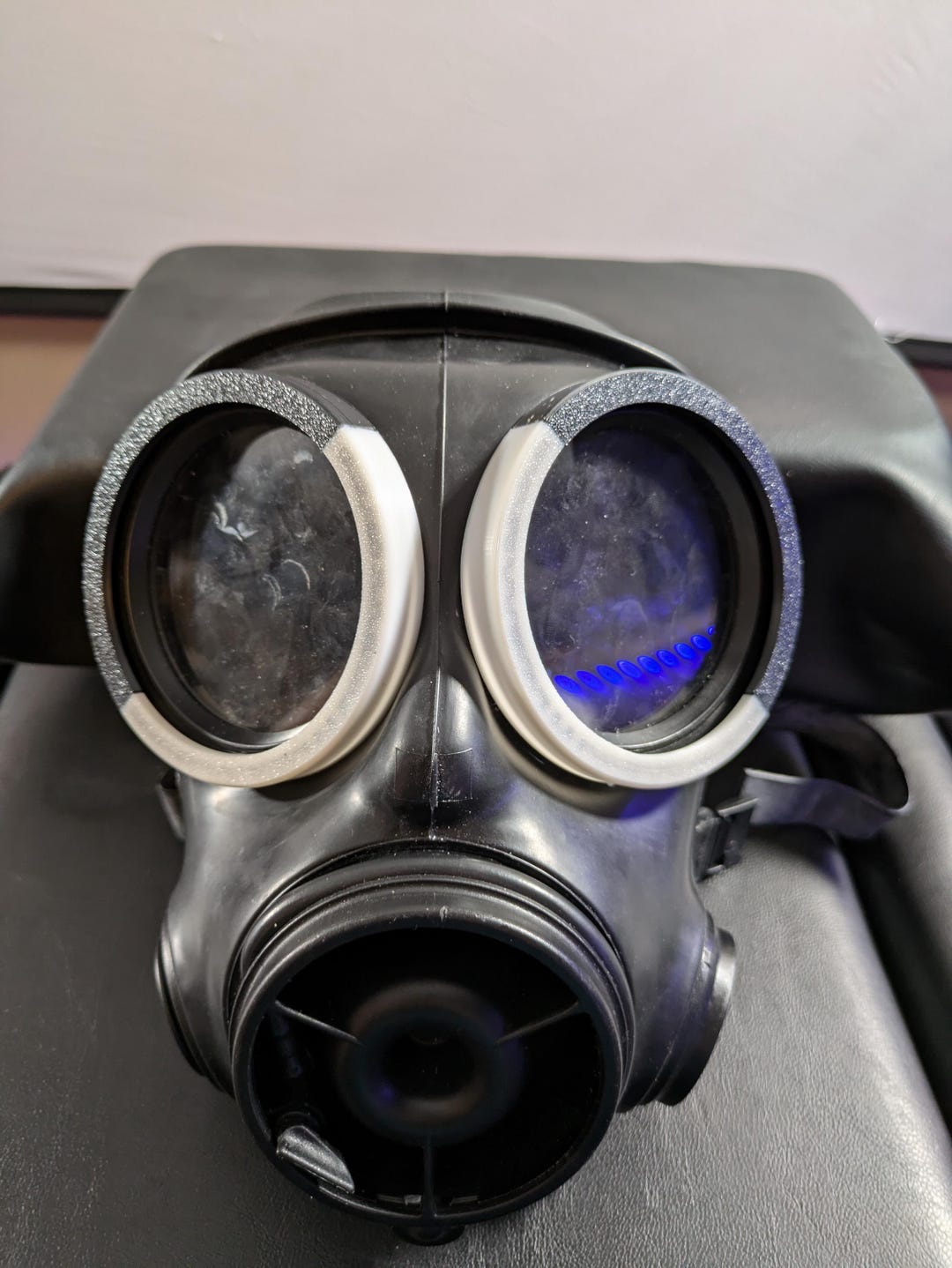 Two Color 3D Printed Colored Accent Pieces for S10 Gas Masks ...