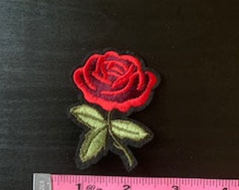 Rose Embroidery Patch | Etsy