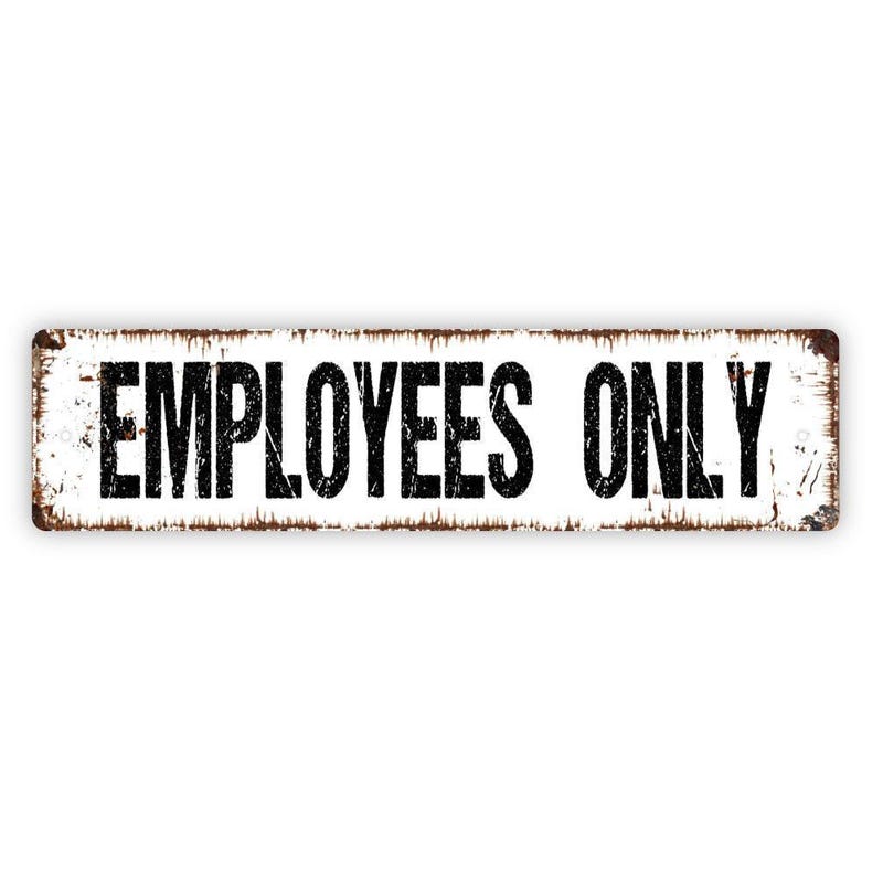 Employees Only Sign - Etsy