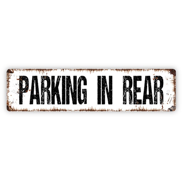 Parking in Rear Sign - Etsy