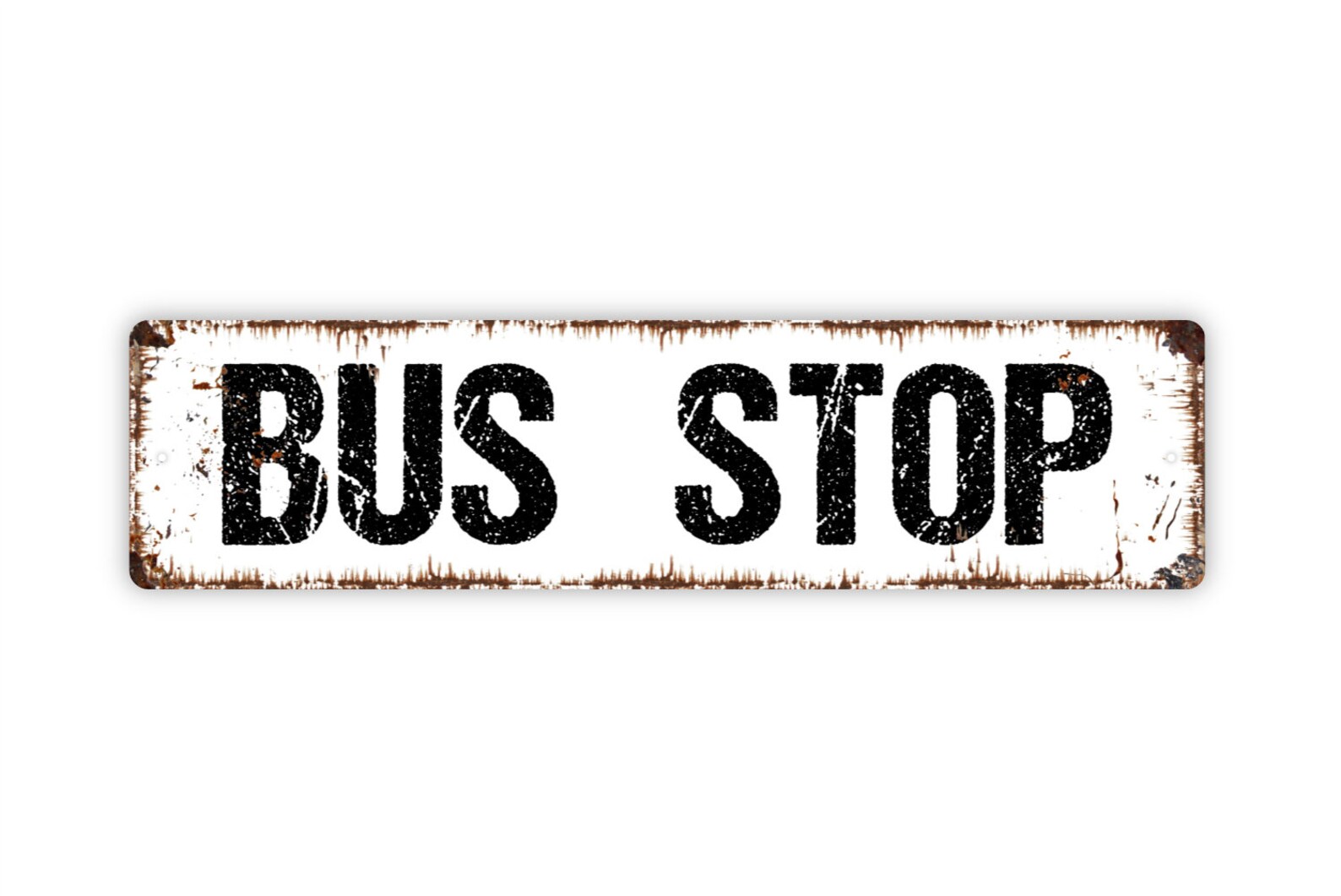 Bus Stop Sign Rustic Metal Street Sign or Door Name Plate - Etsy