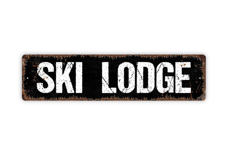 Ski Lodge Sign Welcome to Resort Skiing Mountains Rustic - Etsy