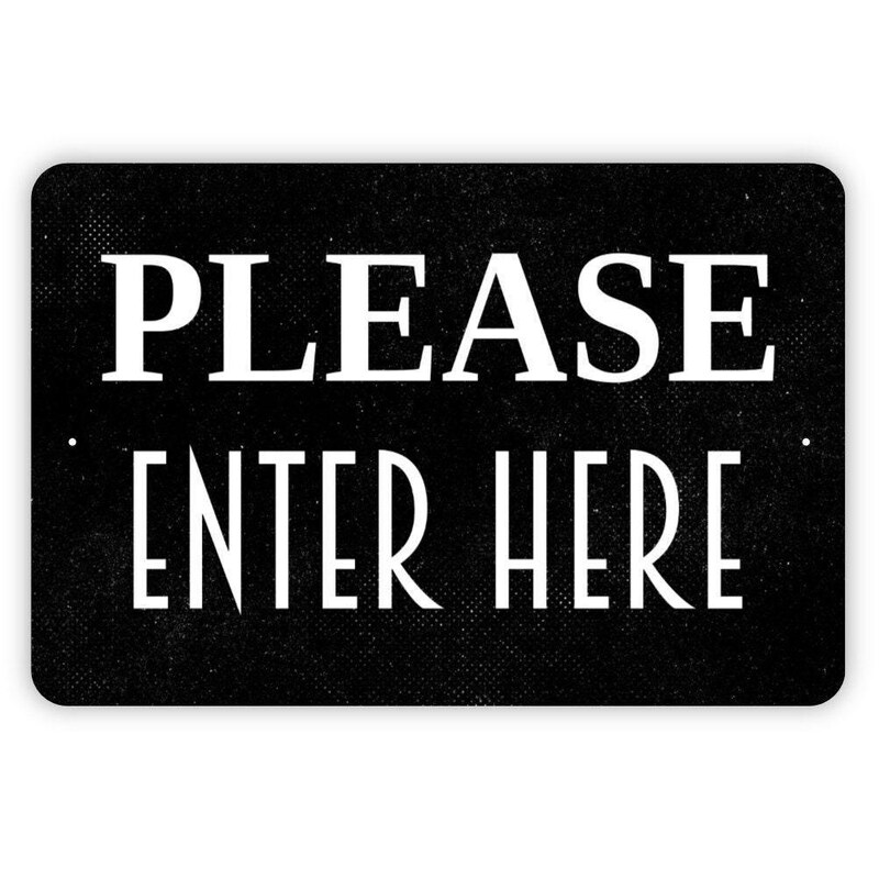 Enter Here Sign - Etsy