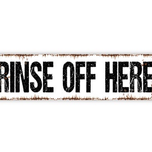 Rinse off Here Sign Beach Sand Swimming Pool Hot Tub Spa Shower Wash ...