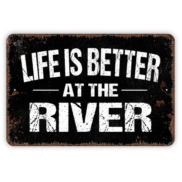 River Sign - Etsy