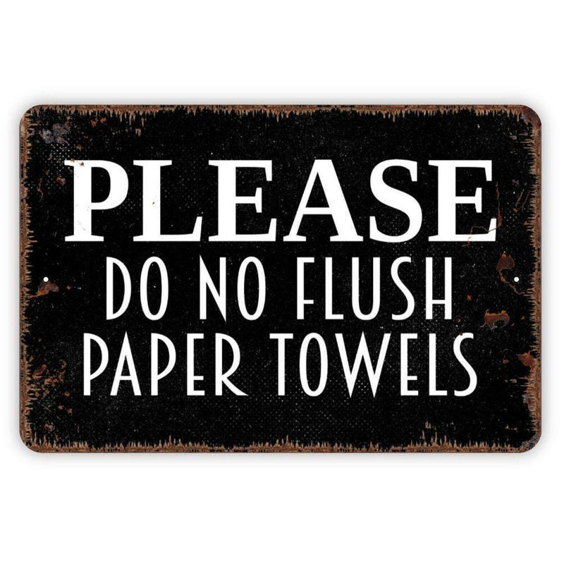 Do Not Put Toilet Paper in Toilet Sign - Etsy