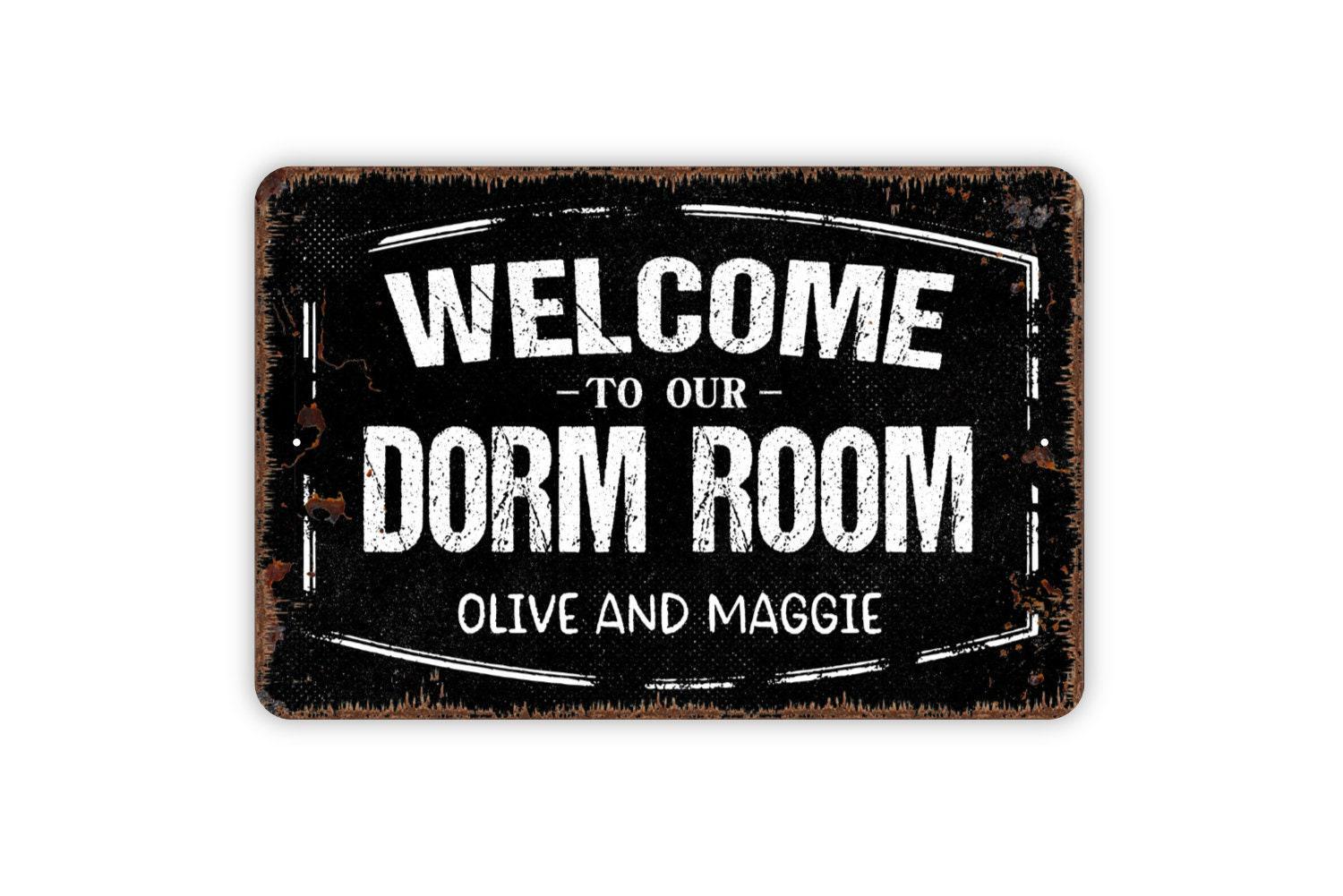Personalized Welcome to Our Dorm Room Sign | Custom College Student ...