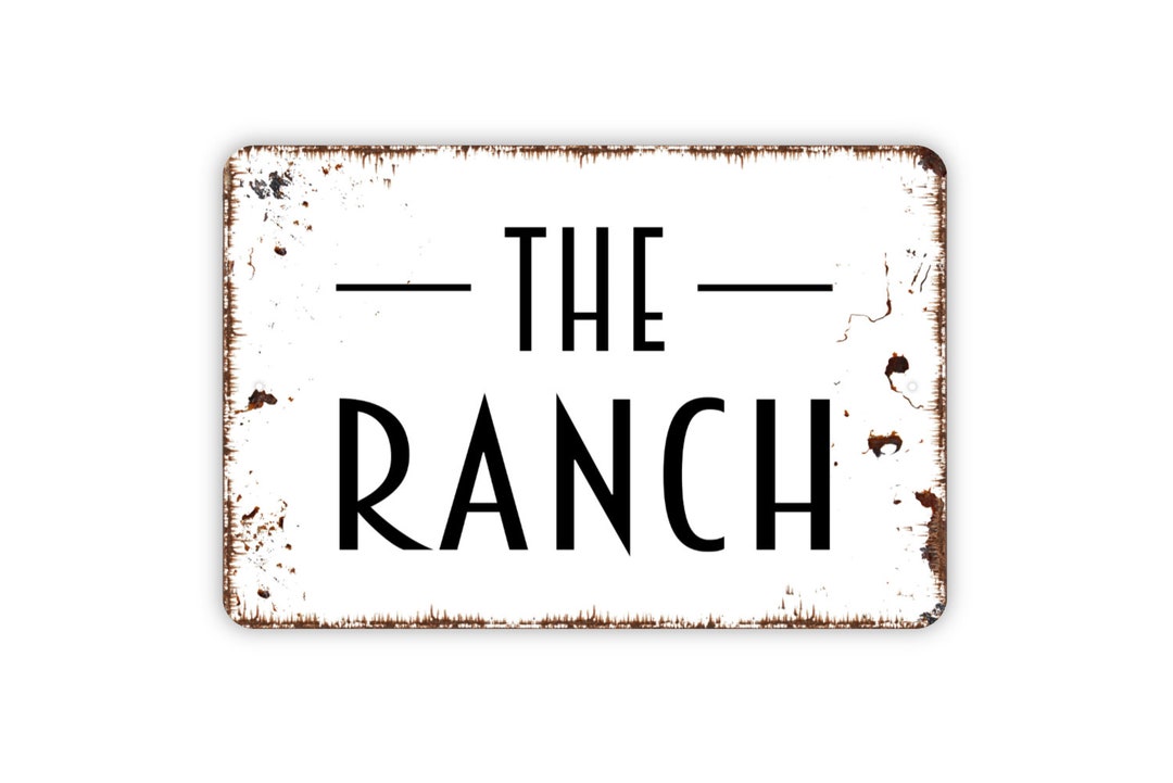 The Ranch Sign, Metal Sign, Farmhouse Contemporary Modern Wall Metal ...