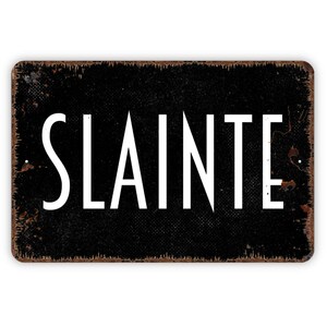 Slainte Sign - Metal Wall Art - Indoor or Outdoor - Etsy