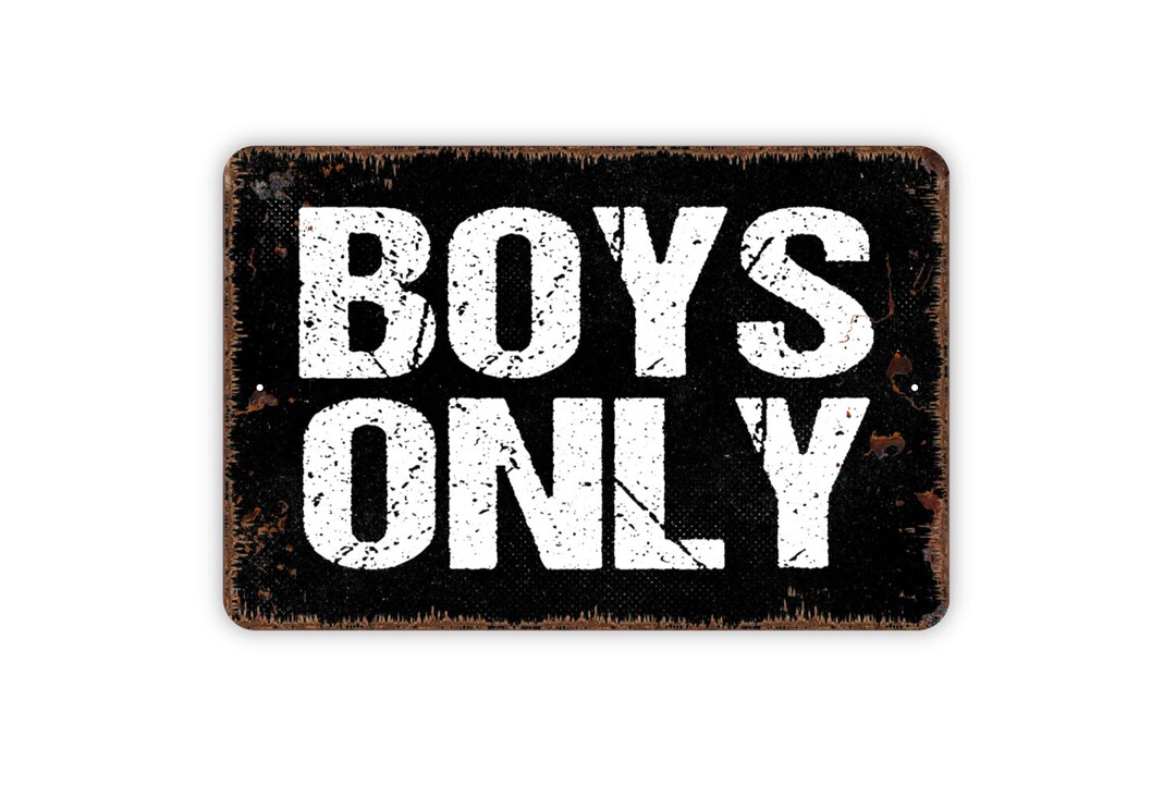 Boys Only Sign - Metal Wall Art - Indoor or Outdoor - Etsy