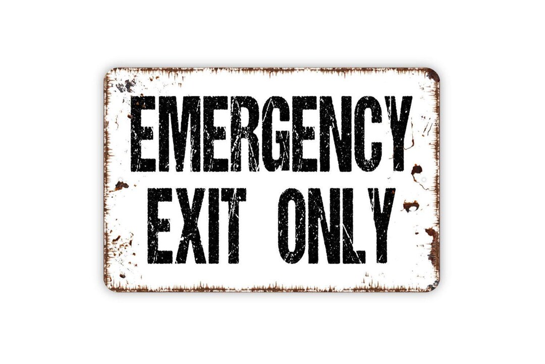 Emergency Exit Only Sign | Safety Door Notice | Metal Sign or Vinyl ...