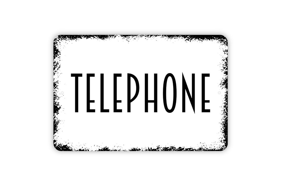 Telephone Sign - Metal Wall Art - Indoor or Outdoor - Etsy