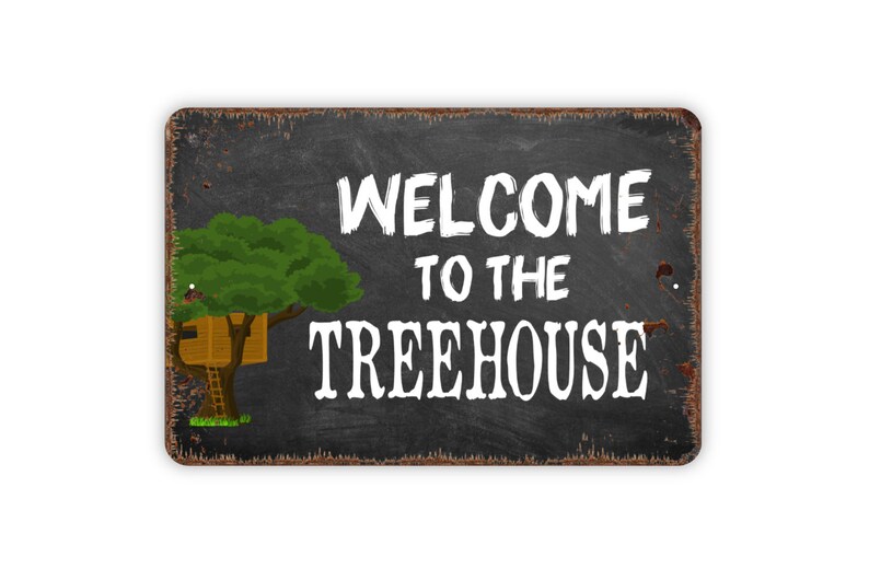 Welcome to the Treehouse Sign Kids Treehouse or Tree House - Etsy