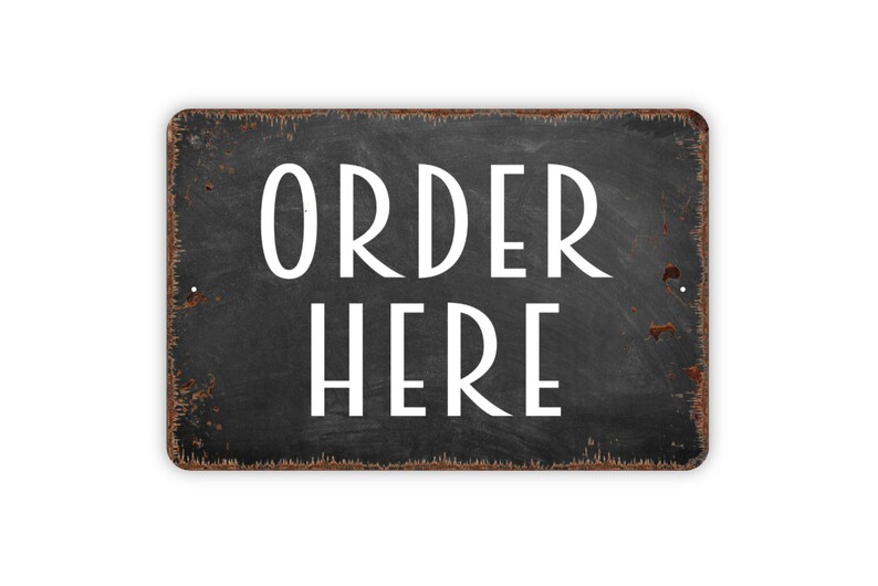 Order Here Sign Metal Sign Farmhouse Contemporary Modern - Etsy
