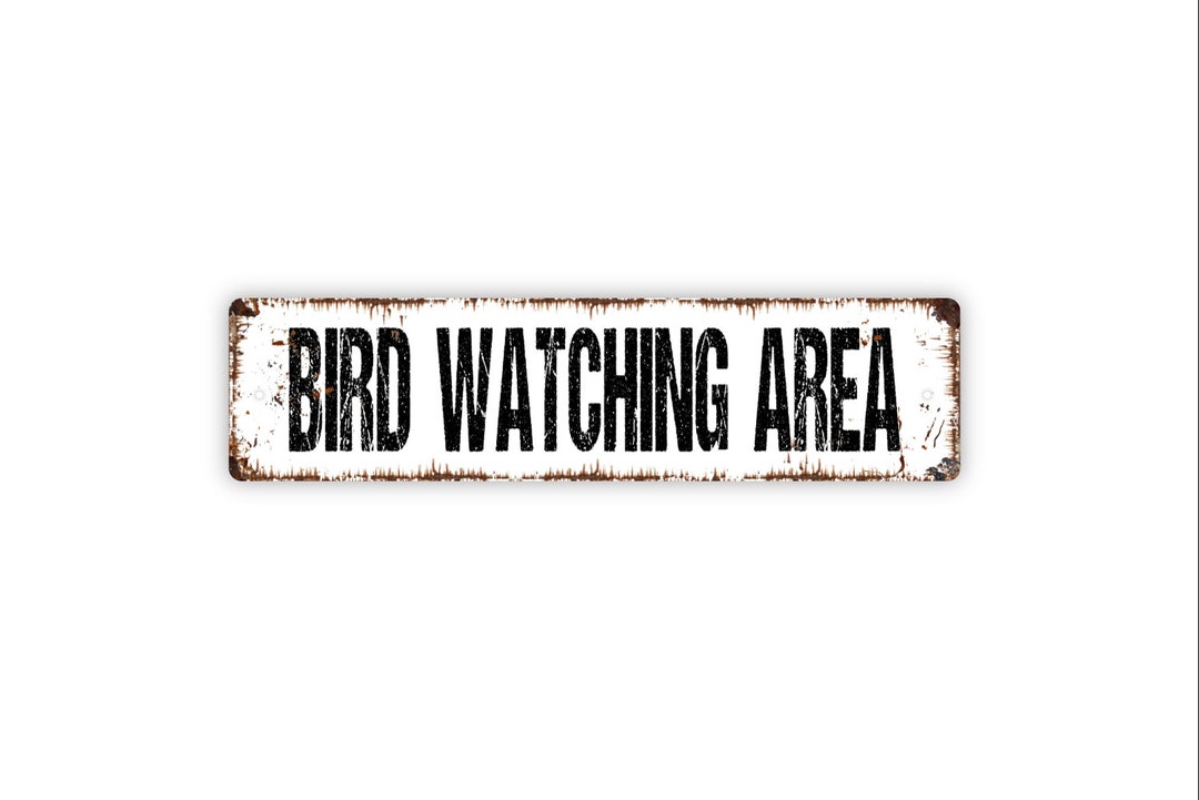 Bird Watching Area Sign - Apiary Garden Wildlife Viewing Rustic Street ...