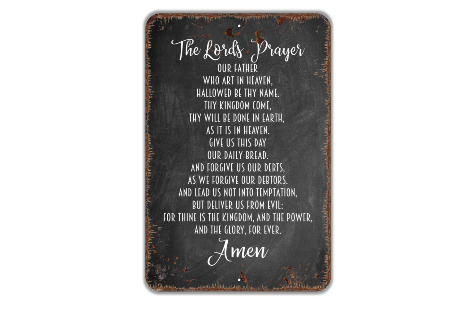 The Lord's Prayer Sign Christian Faith Metal Sign - Etsy