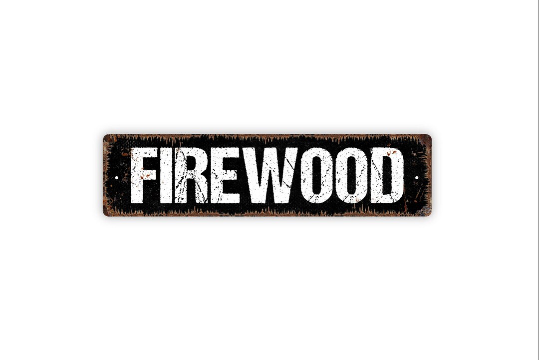 Firewood Sign - Campfire Fire Pit Camping Rustic Street Metal Sign or ...