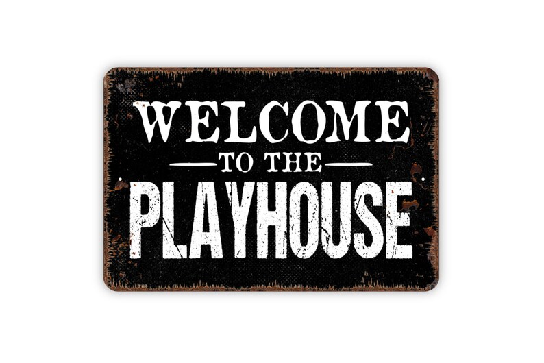 Welcome to the Playhouse Sign Kids Metal Indoor or Outdoor - Etsy