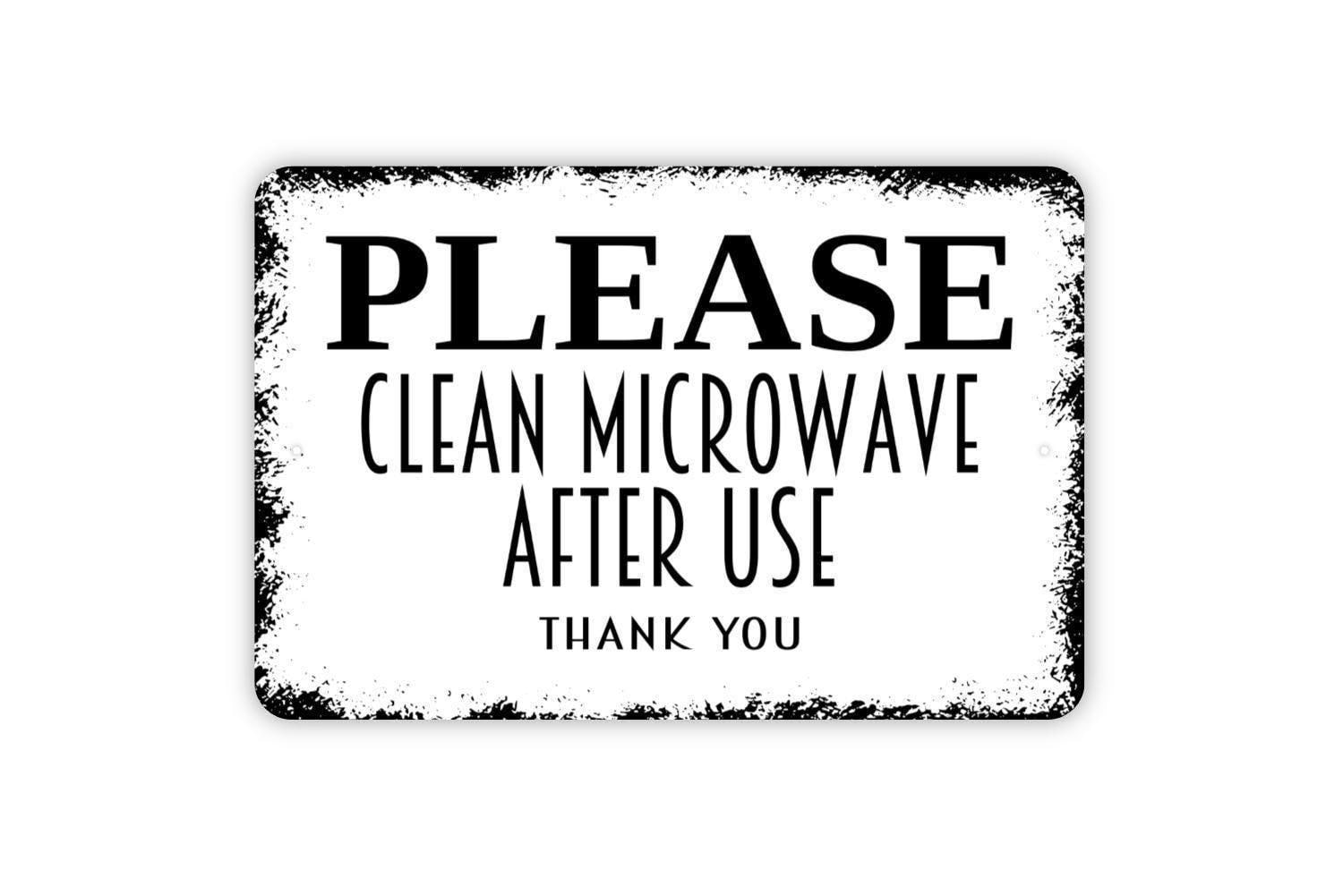 Funny Clean Microwave Signs