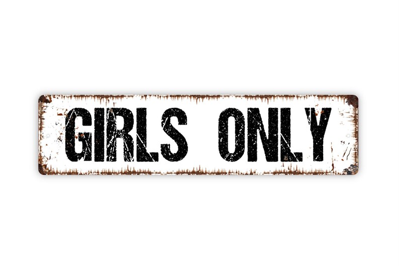 Girls Only Sign Bedroom Clubhouse Play Room Rustic Street - Etsy