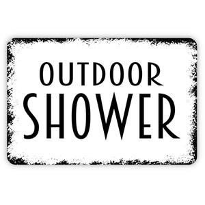 Outdoor Shower Sign - Swimming Pool Metal Indoor or Outdoor Wall Art - Etsy