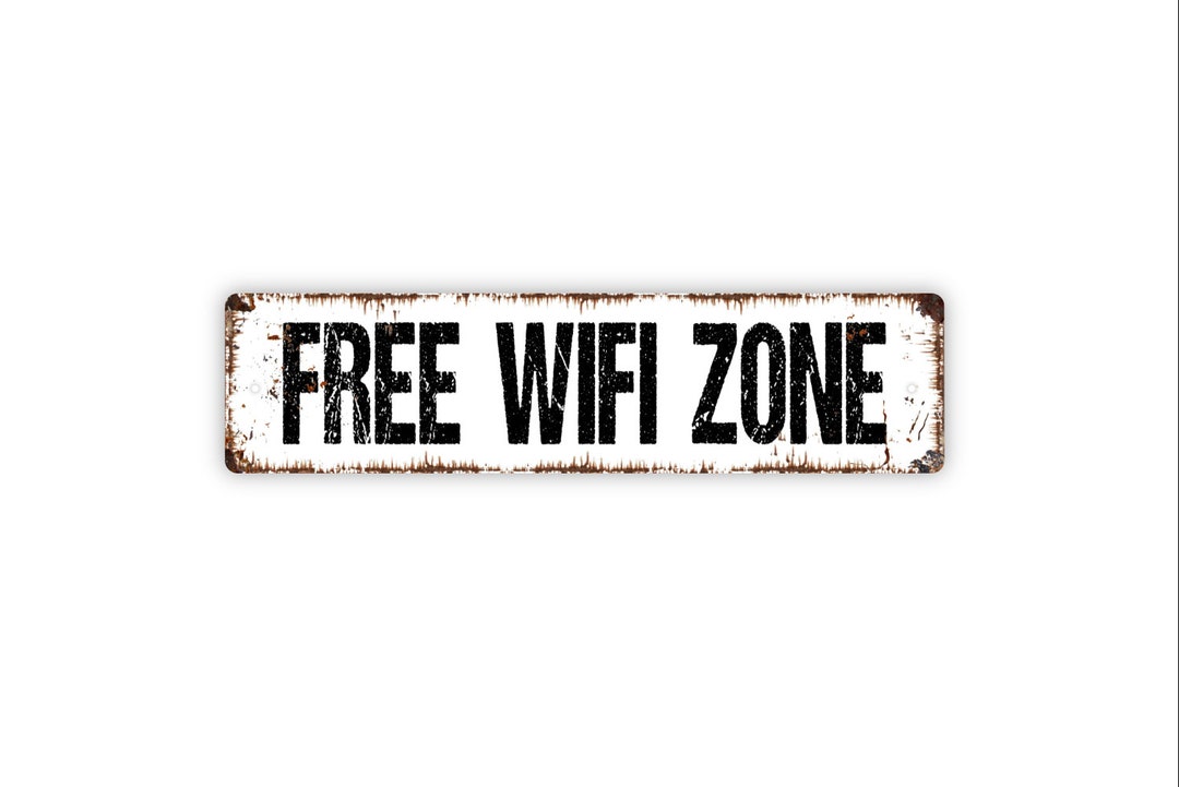 Free Wifi Zone Sign - Wireless Internet Small Business Complementary ...