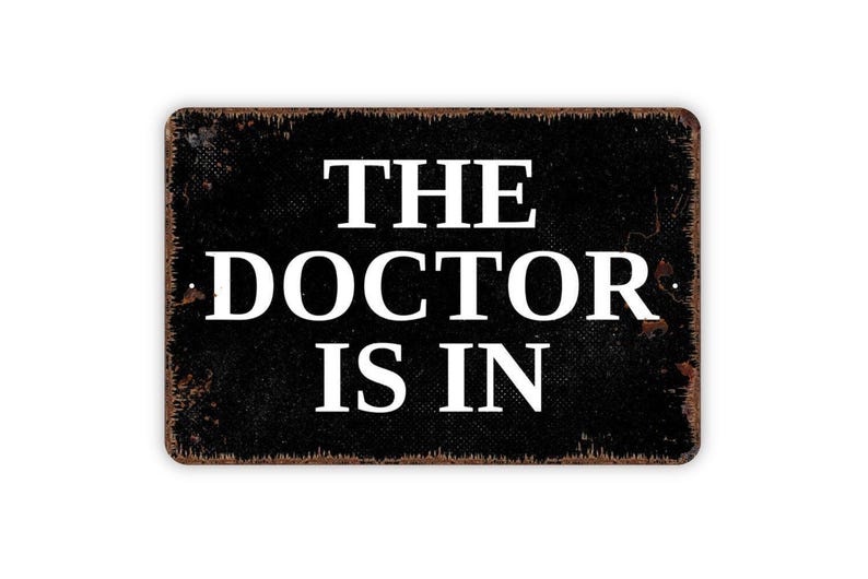 The Doctor is in Sign | Office Door Wall Decor | Metal Sign or Canvas ...