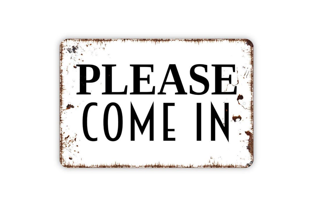 Please Come in Sign – Welcome Entryway Front Door Wall Decor – Rustic ...