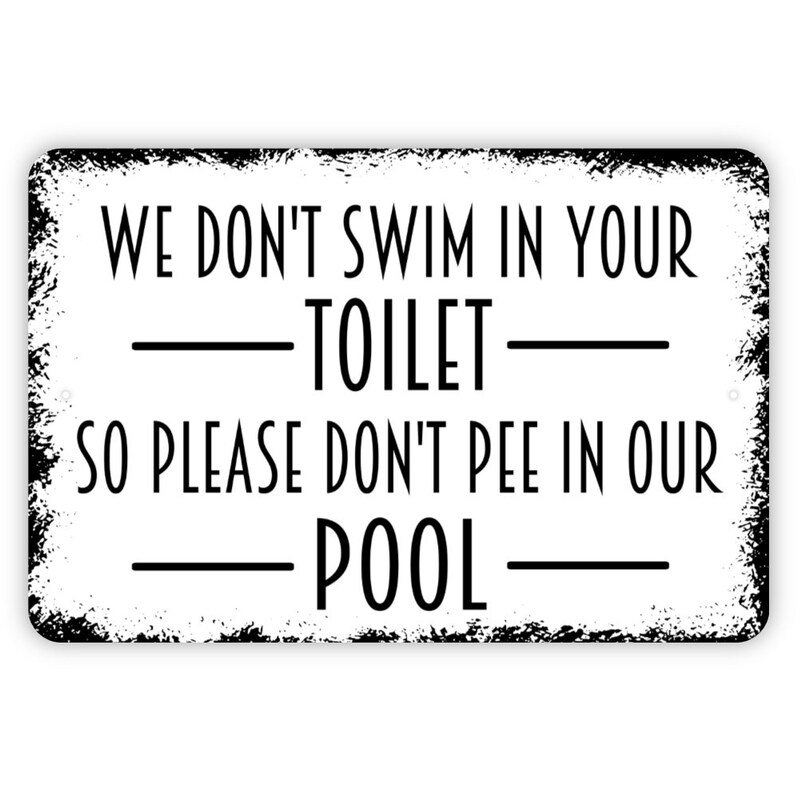 No Peeing in Pool - Etsy