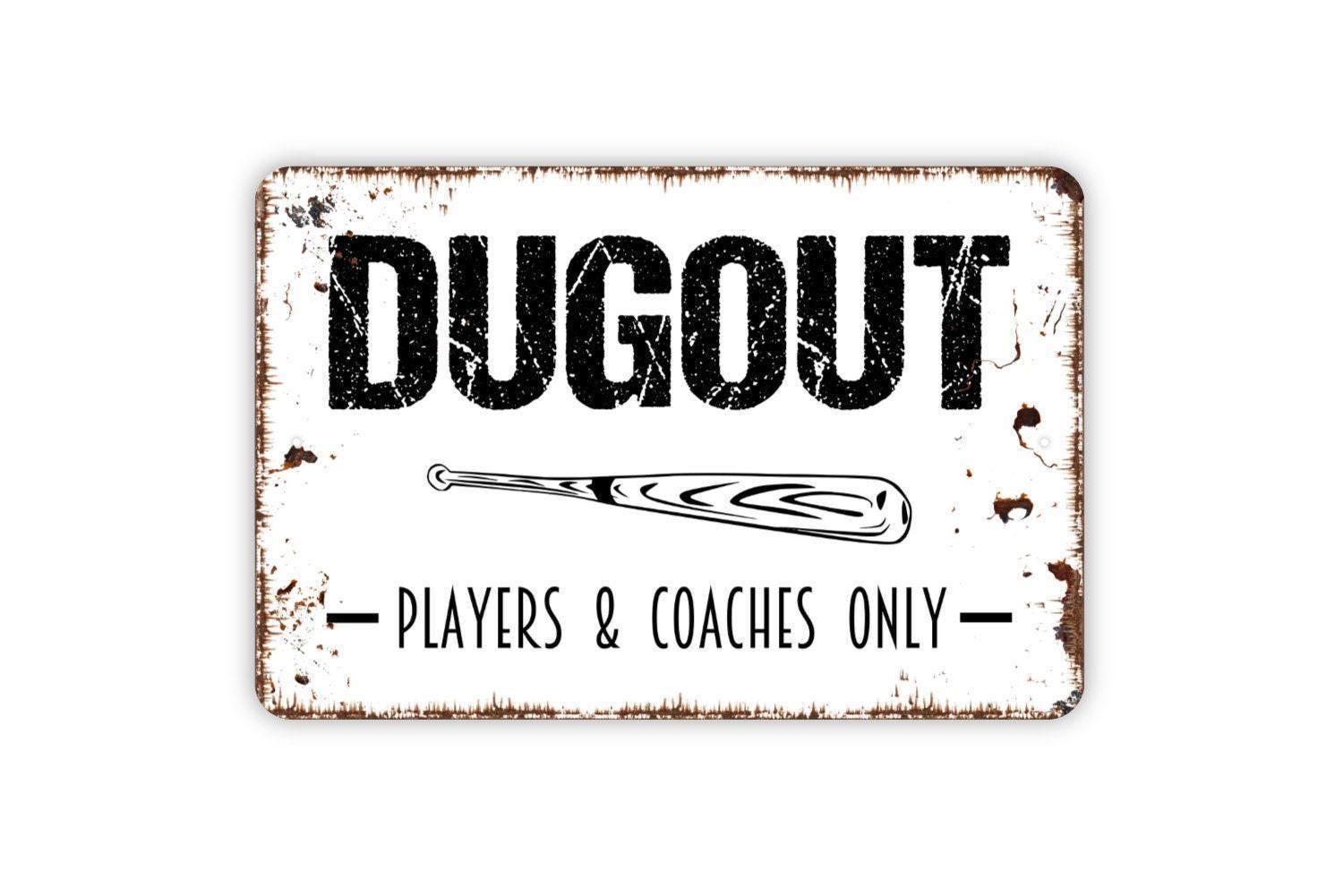 Dugout Players and Coaches Only Sign | Baseball Field Sign | Metal ...